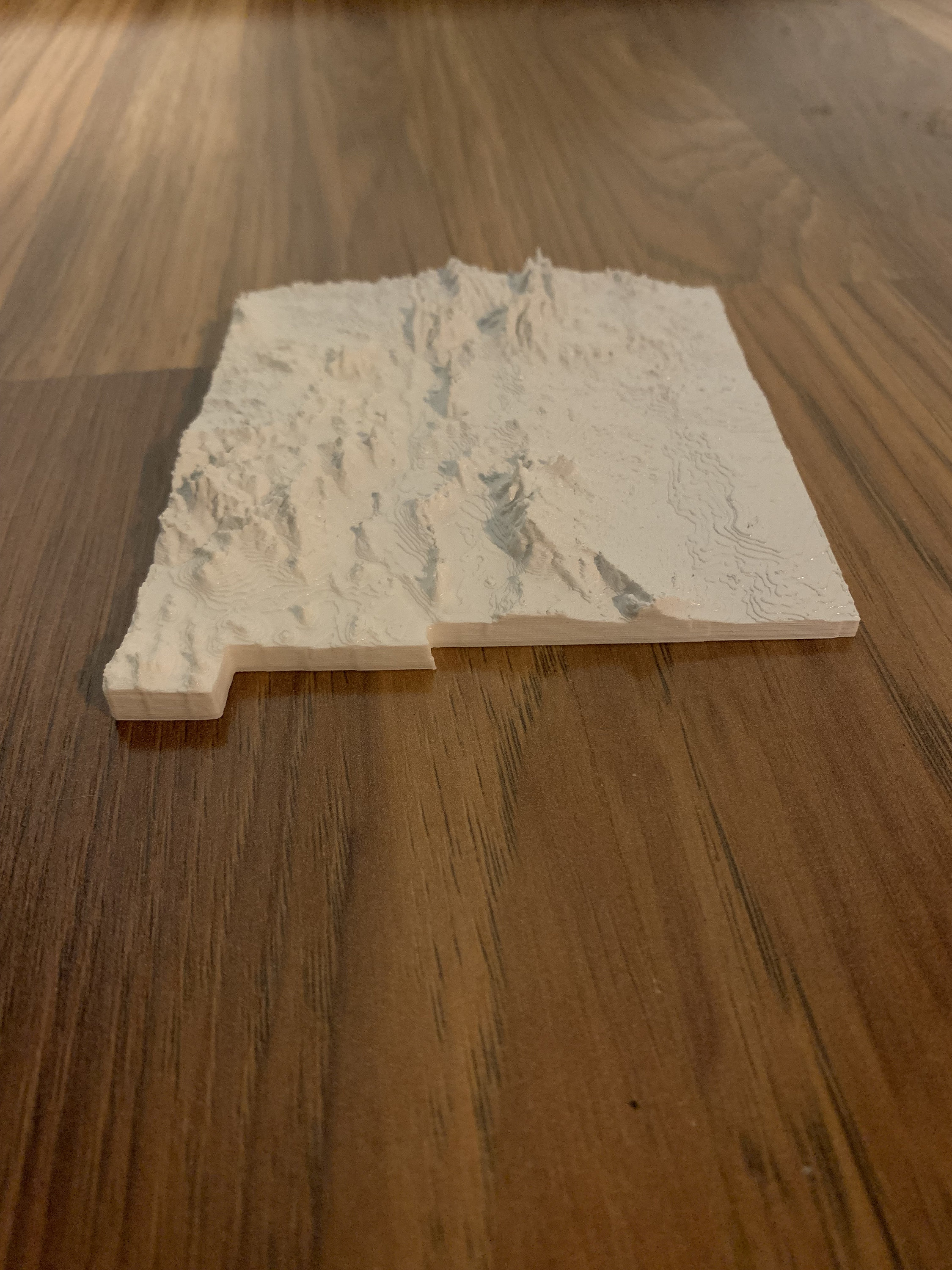 New Mexico 3D Printed Exaggerated Topographic Map - Available in Blue ...