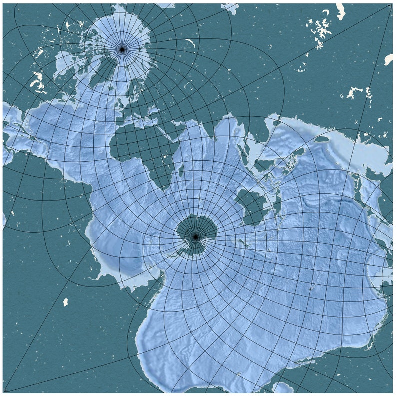 Spilhaus World Map | Digital Download | Fish Map - Etsy Australia