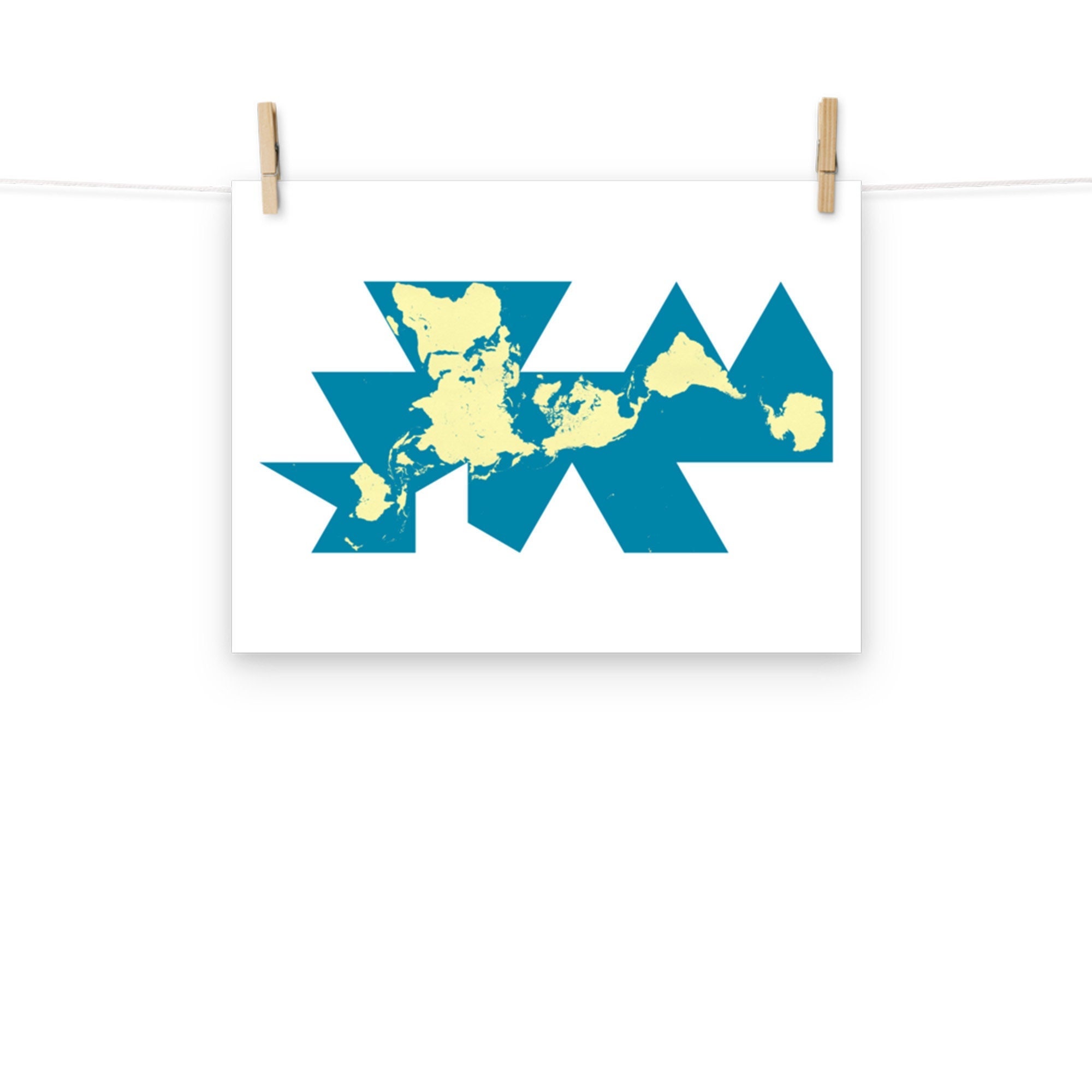 Mid-century Modern Dymaxion Map Print – Retro World Map, Buckminster ...