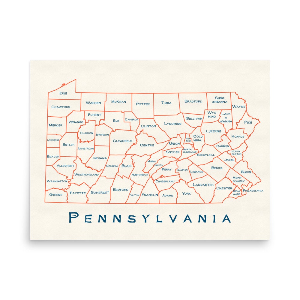 pennsylvania map of counties