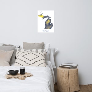 Map of Michigan - Michigan Map Poster - Michigan Map Print, Available ...