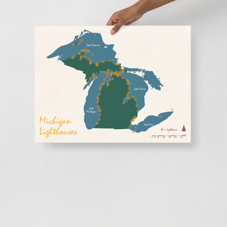 Map of Michigan's Lighthouses - Michigan Lighthouse Map - Great Lakes ...