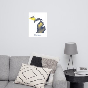 Map of Michigan - Michigan Map Poster - Michigan Map Print, Available ...