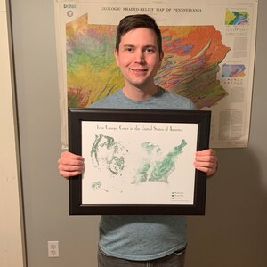 United States Tree Cover Map Poster - Etsy