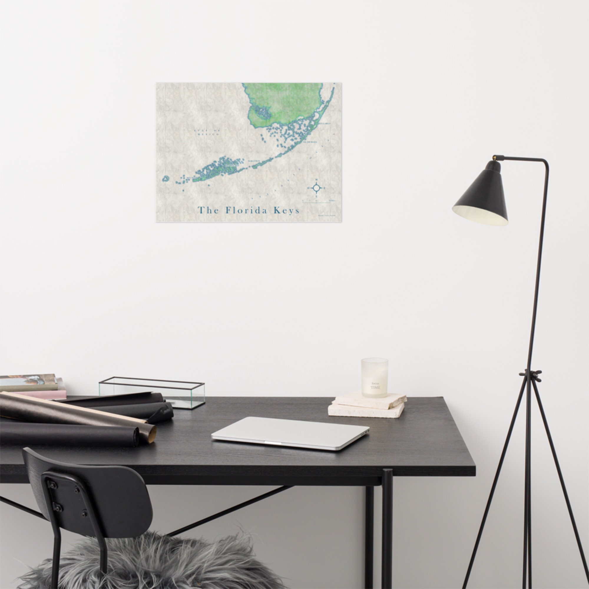 The Florida Keys Map - Vintage Style Island Map (available in Multiple ...