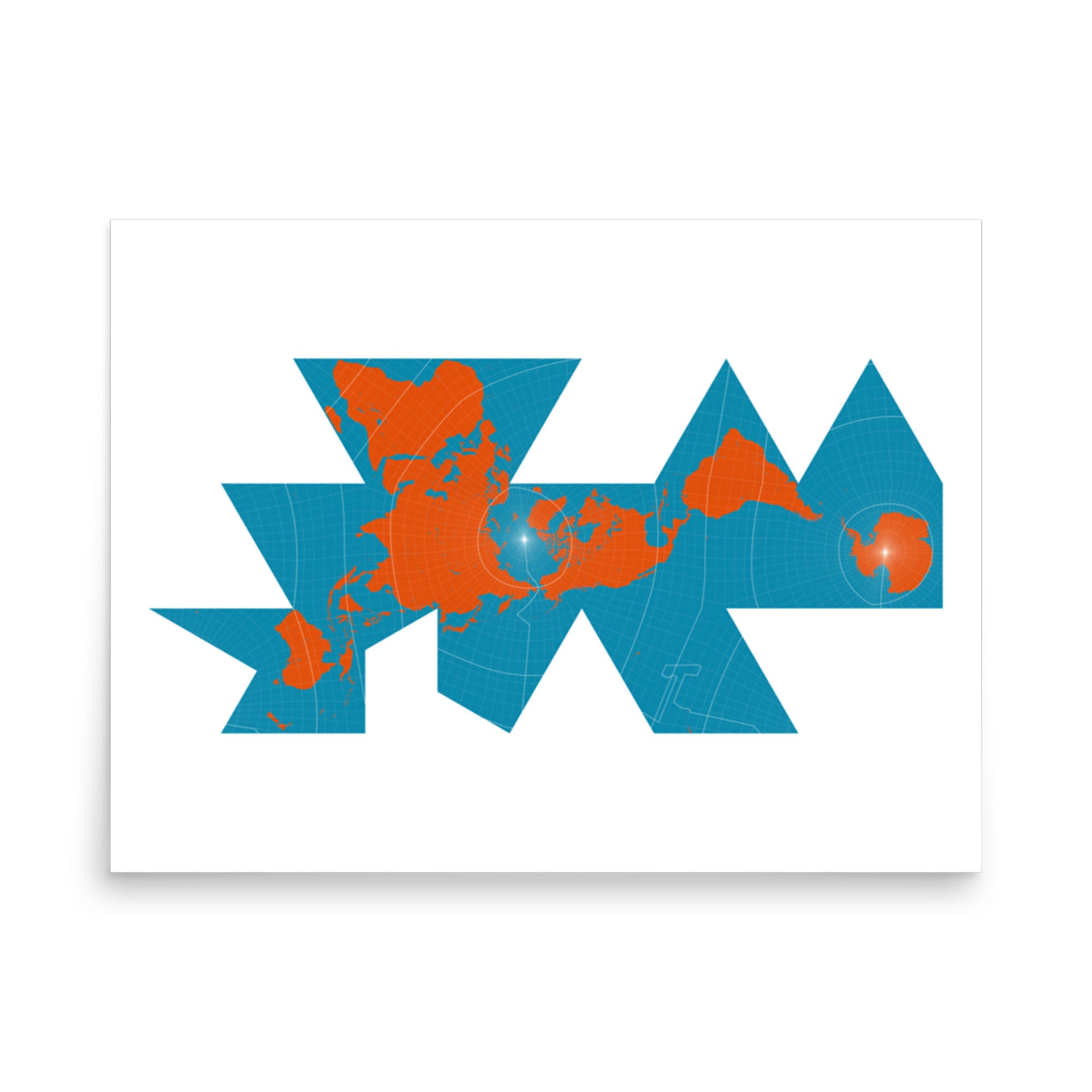 Dymaxion Map / Fuller Map of the World World Map Poster - Etsy