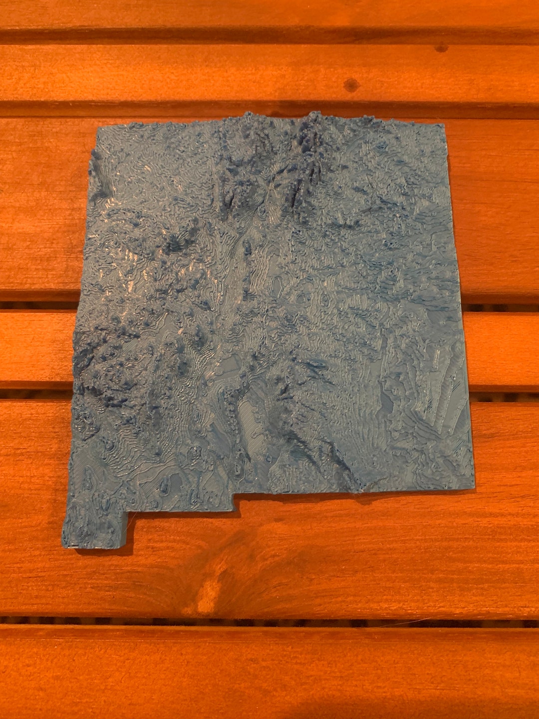 New Mexico 3D Printed Exaggerated Topographic Map - Available in Blue ...