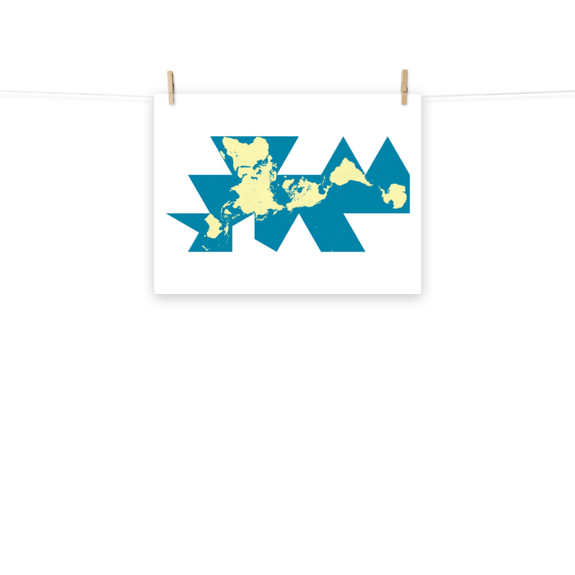 Mid-century Modern Dymaxion Map Print – Retro World Map, Buckminster ...