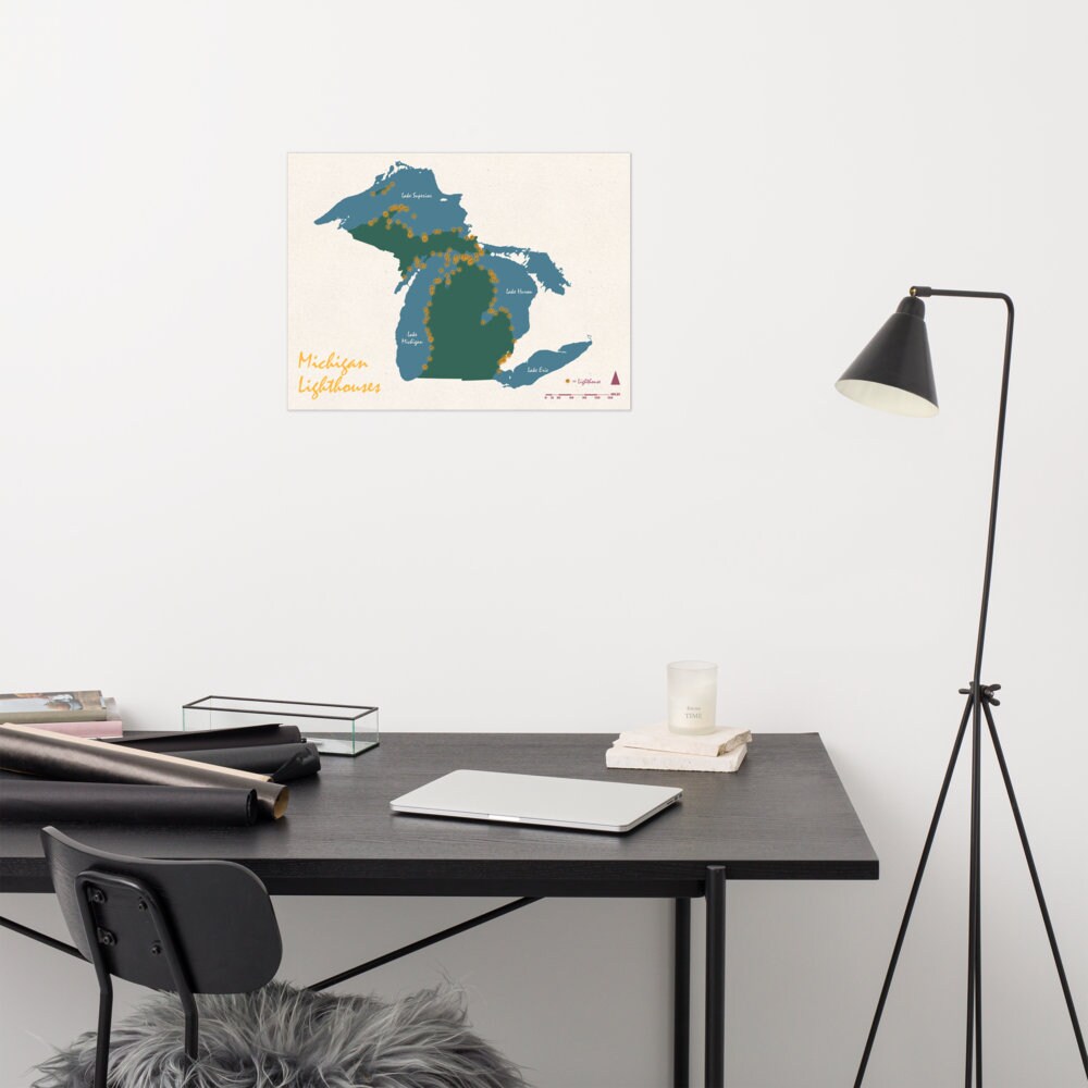 Map of Michigan's Lighthouses - Michigan Lighthouse Map - Great Lakes ...