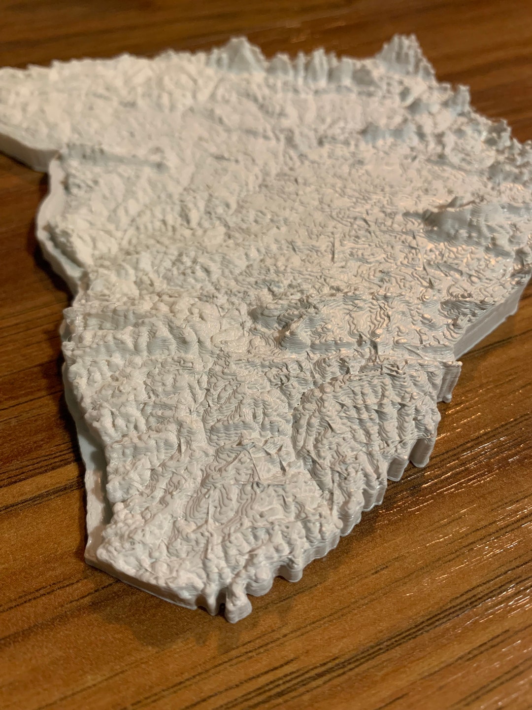 Lancaster County, Pennsylvania 3D Printed Exaggerated Topographic Map ...