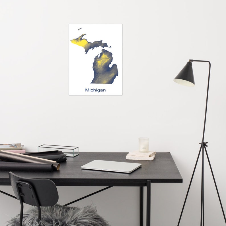 Map of Michigan - Michigan Map Poster - Michigan Map Print, Available ...