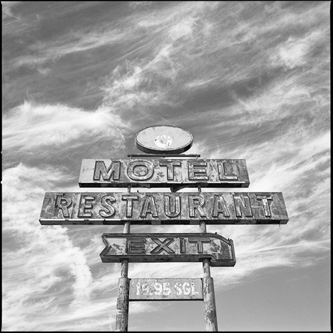 I-10 Exit Lo-fi Poster Large Format Film Photography Black & White ...