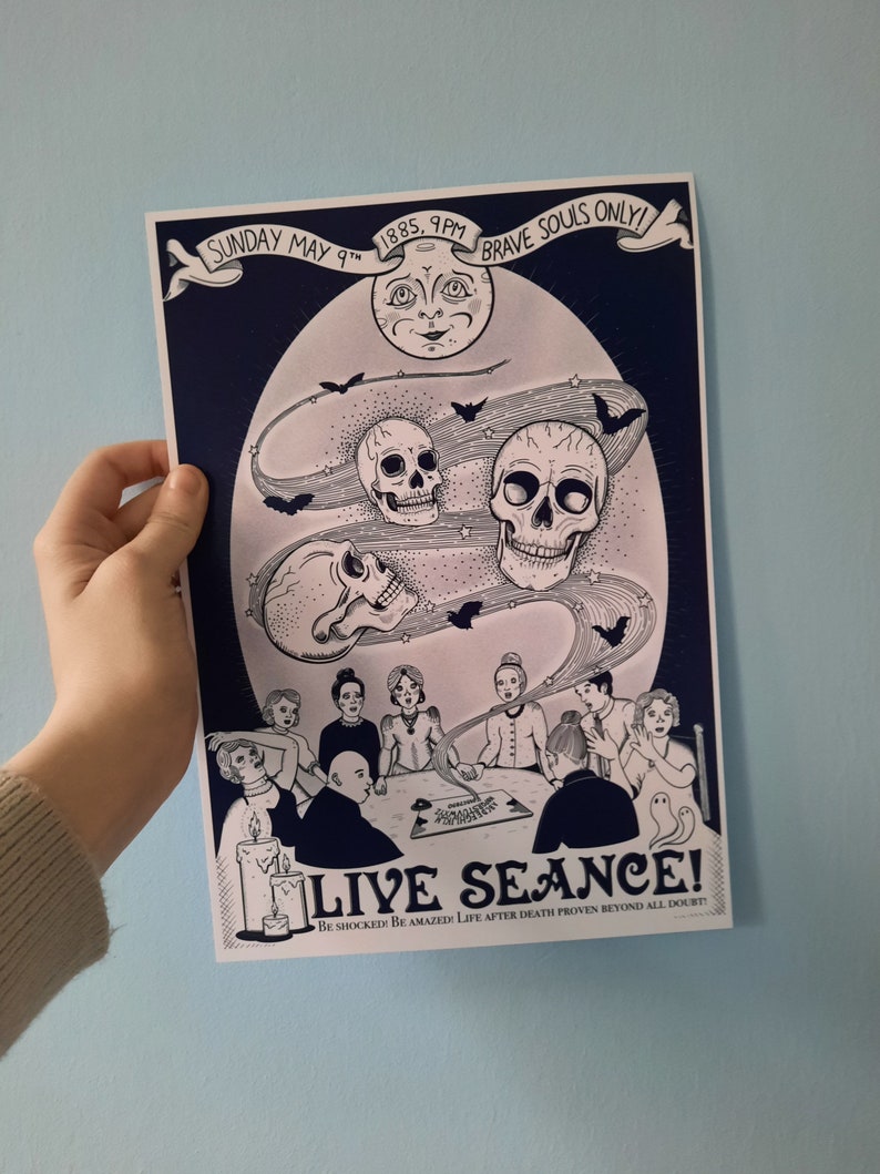 Victorian Seance Art Print A4 Size Gothic Decor - Etsy