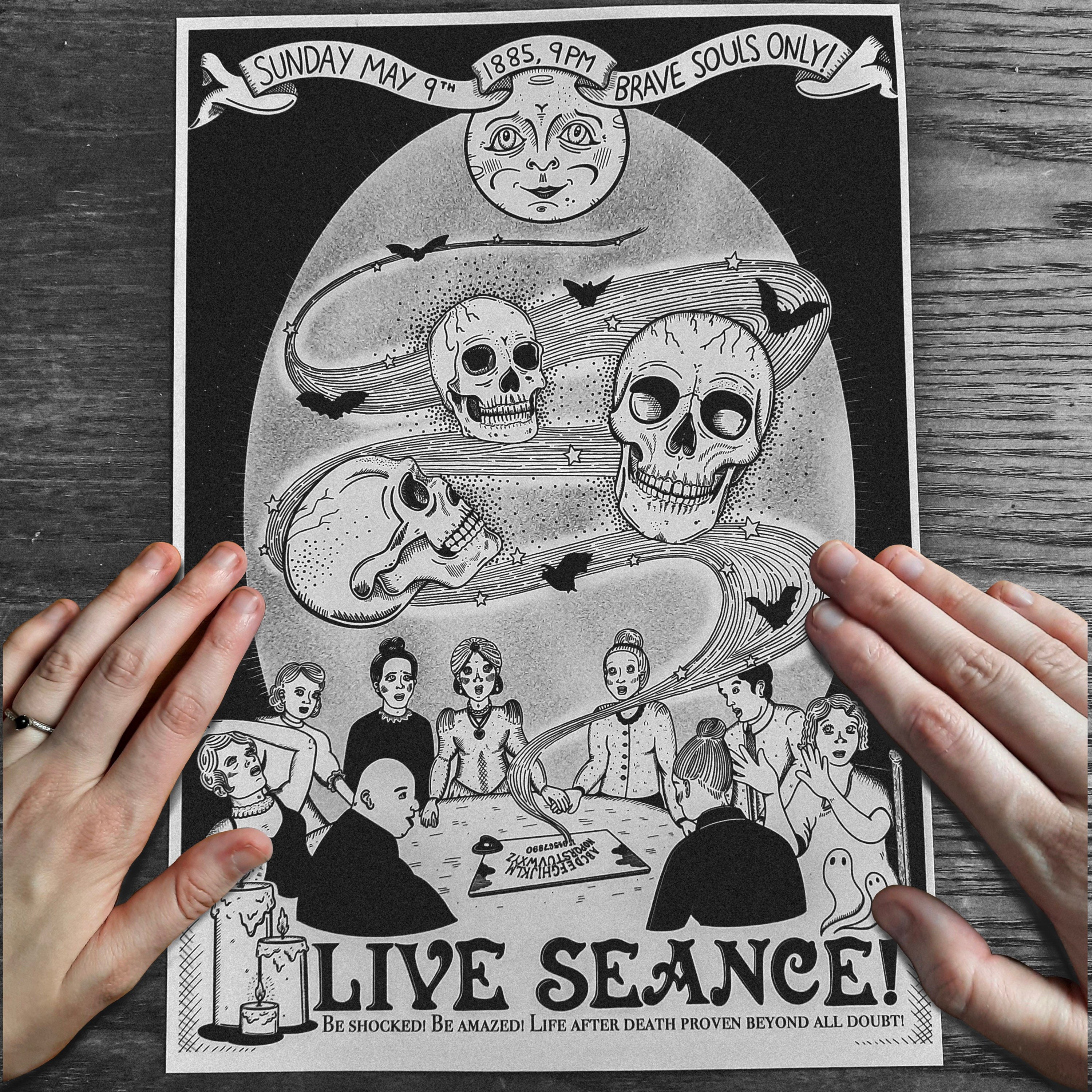 Victorian Seance Art Print A4 Size Gothic Decor - Etsy