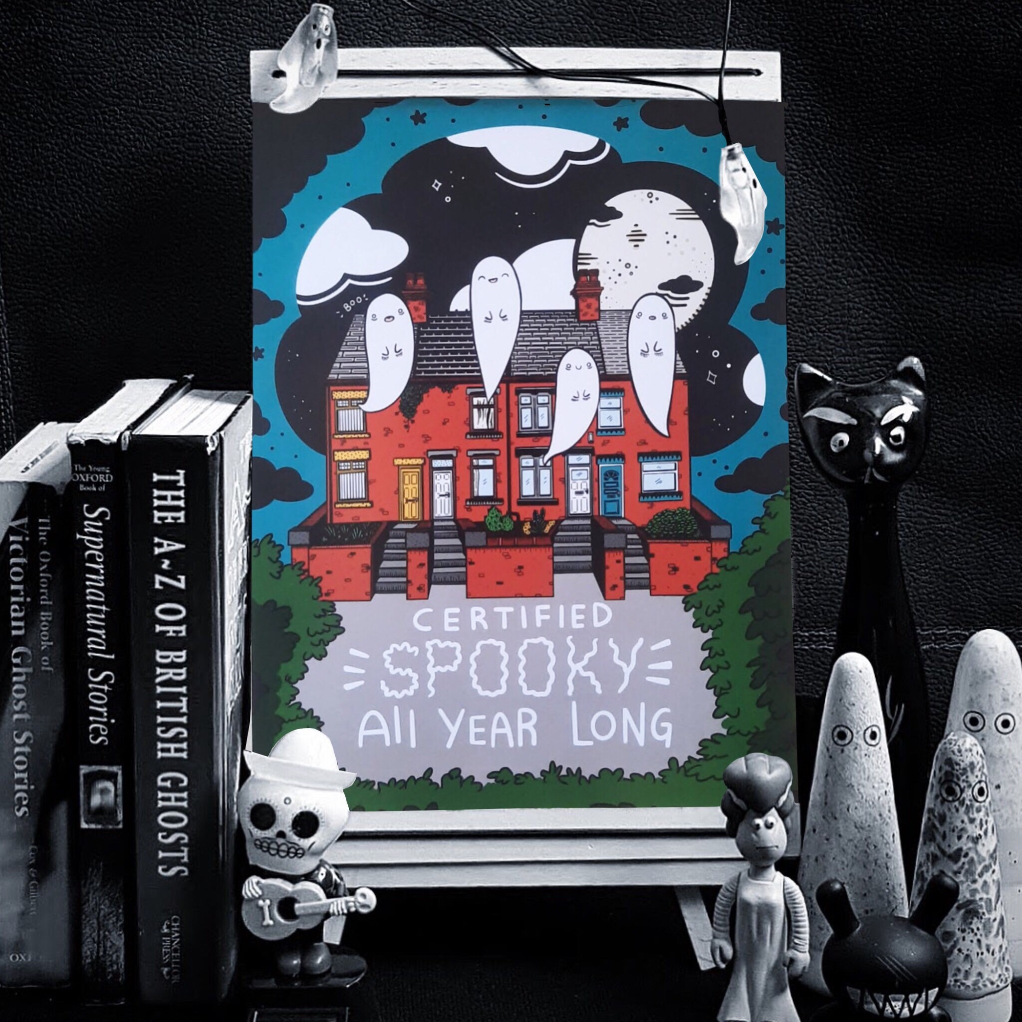 Certified Spooky All Year Long Cute Haunted House Print - Etsy