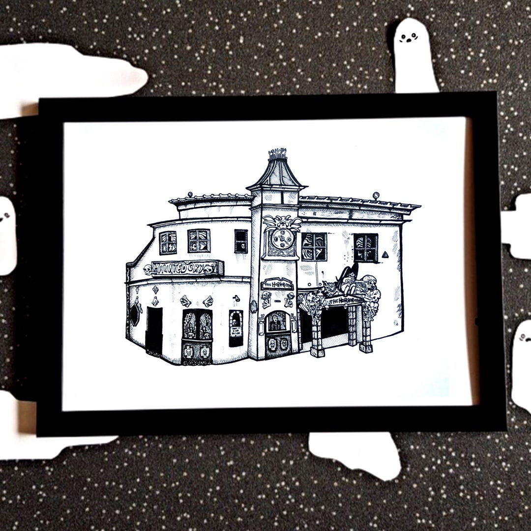 Haunted House Blackpool Promenade A4 Print Signed - Etsy