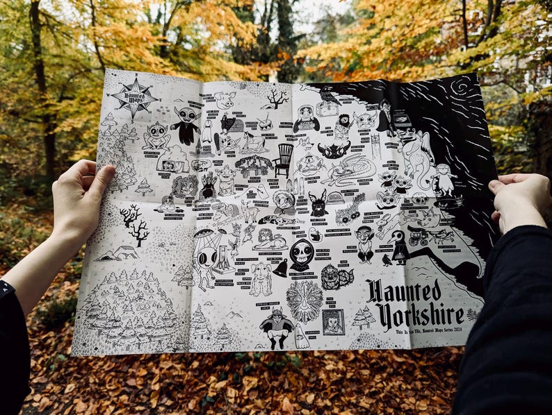 Haunted Yorkshire Map of Folklore, Ghost Stories and Curious Sites ...