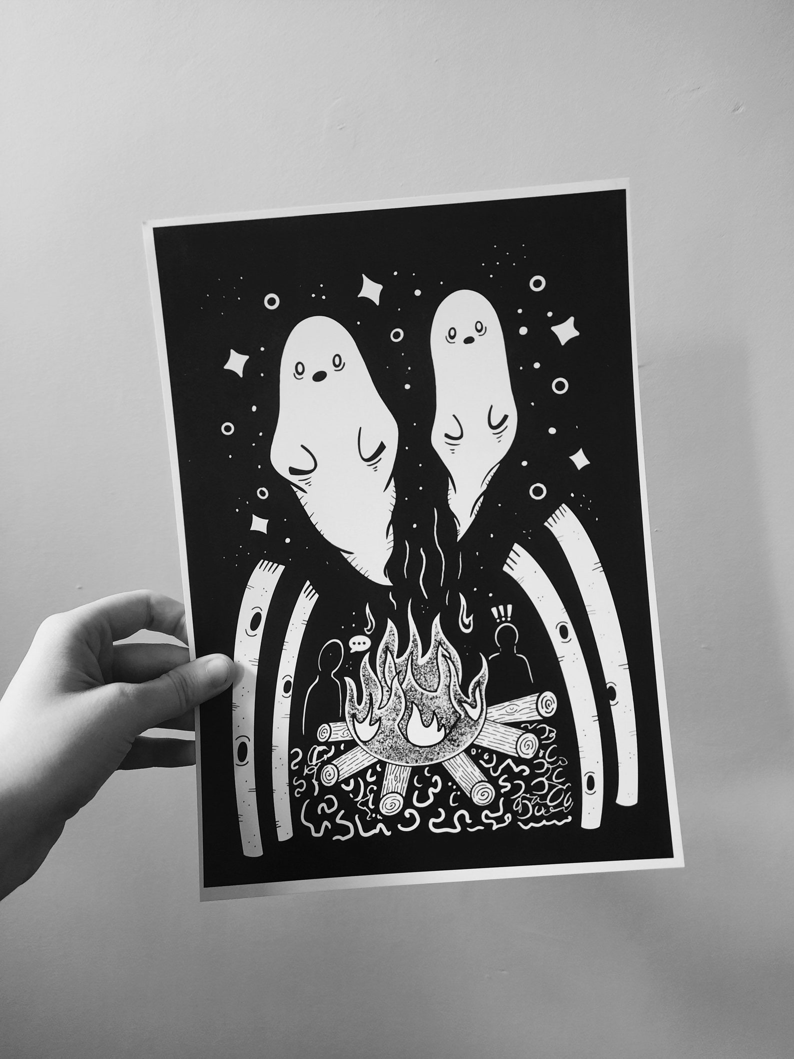Campfire Ghost Stories Art Print - Etsy