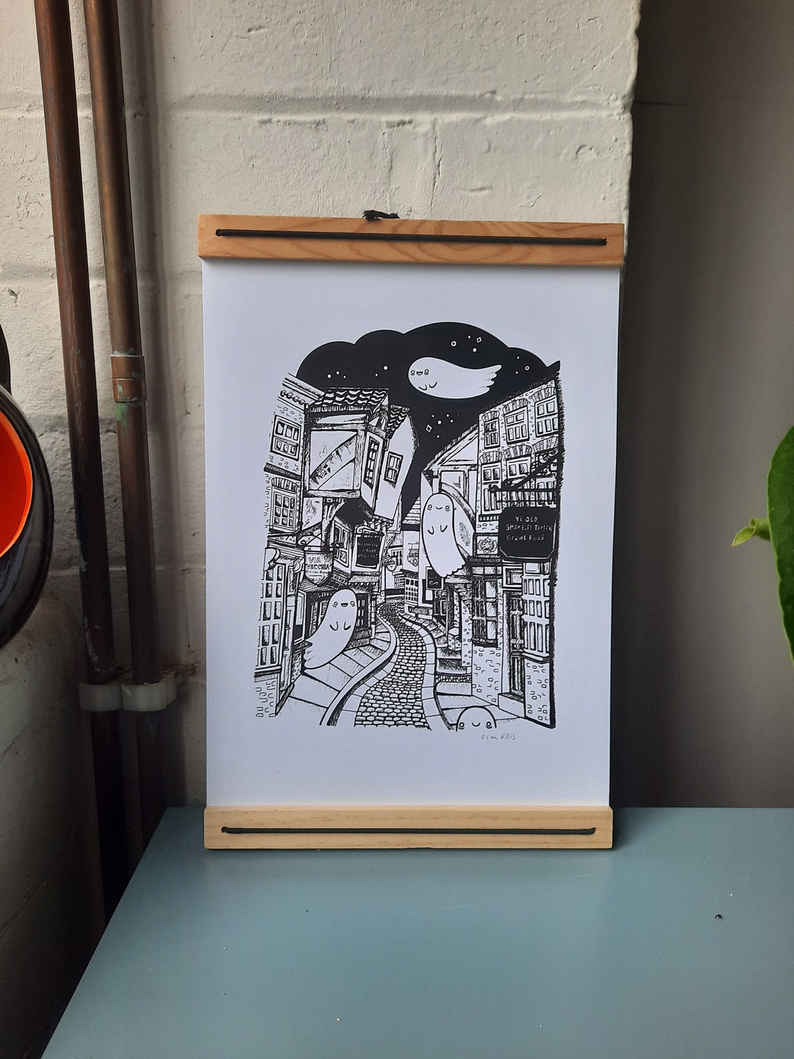 Haunted York the Shambles Black and White A4 Art Print - Etsy UK