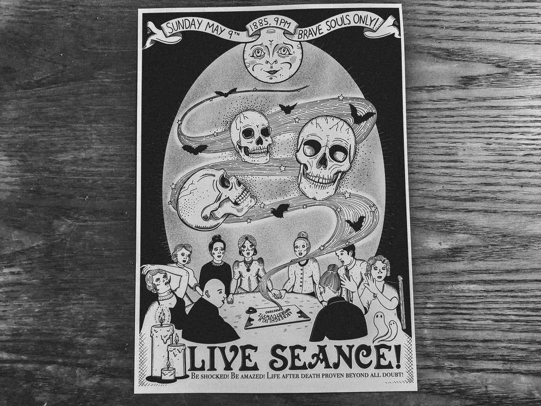 Victorian Seance Art Print A4 Size Gothic Decor - Etsy