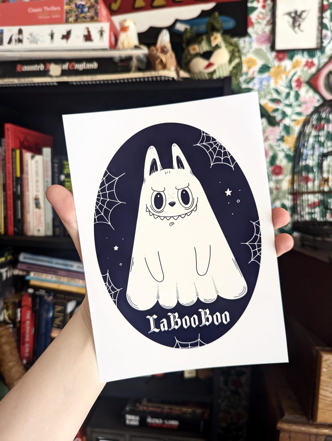 Spooky Labooboo Ghost Vinyl Toy Art Print A4 or A5 - Etsy