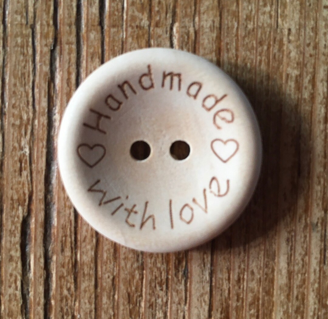 Wooden Pom Pom Button | Wooden Button for Hat | 2.5 Cm/1 Inch | Two ...