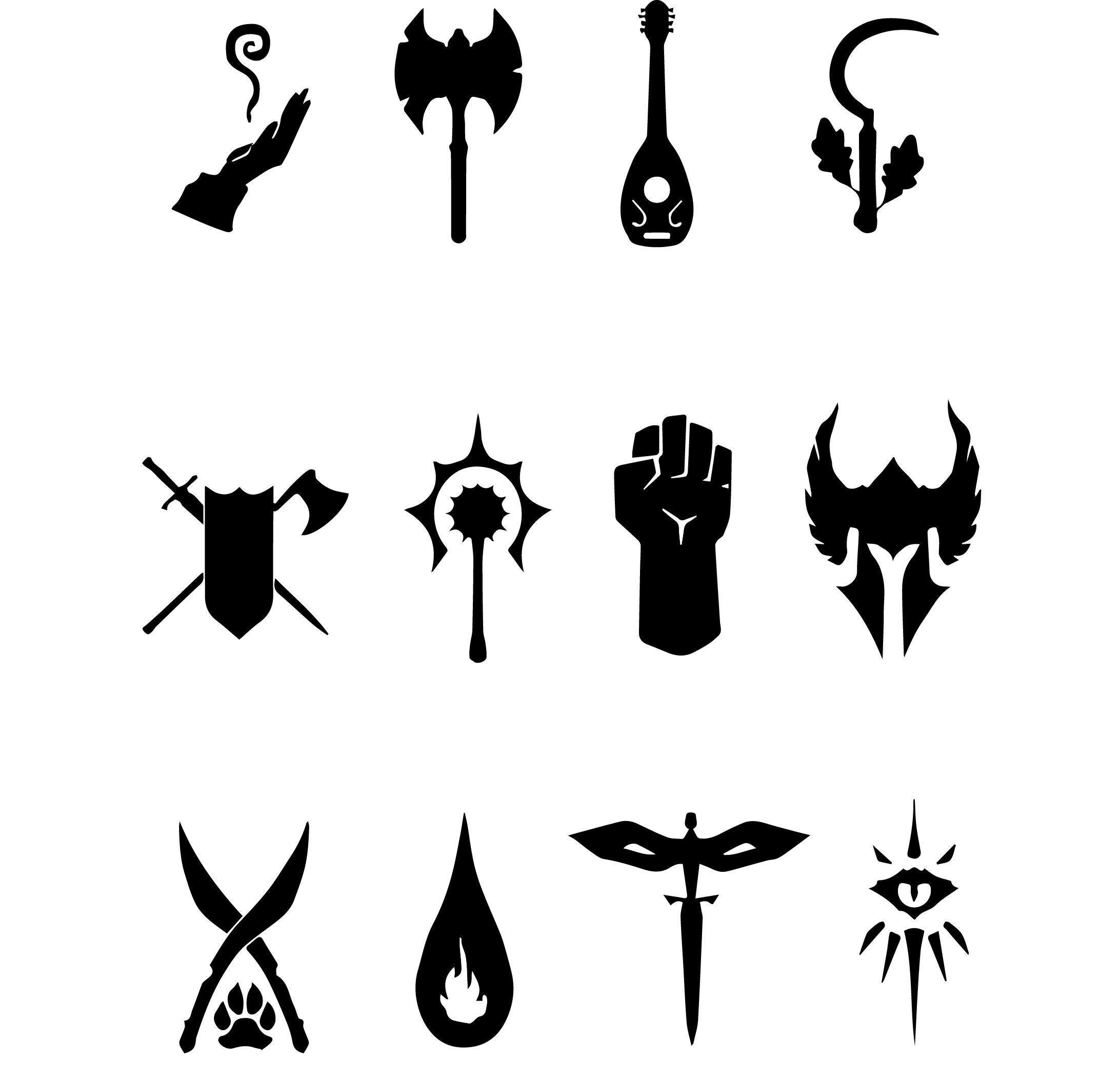 D&D Class Logo Vinyl Stickers - Etsy