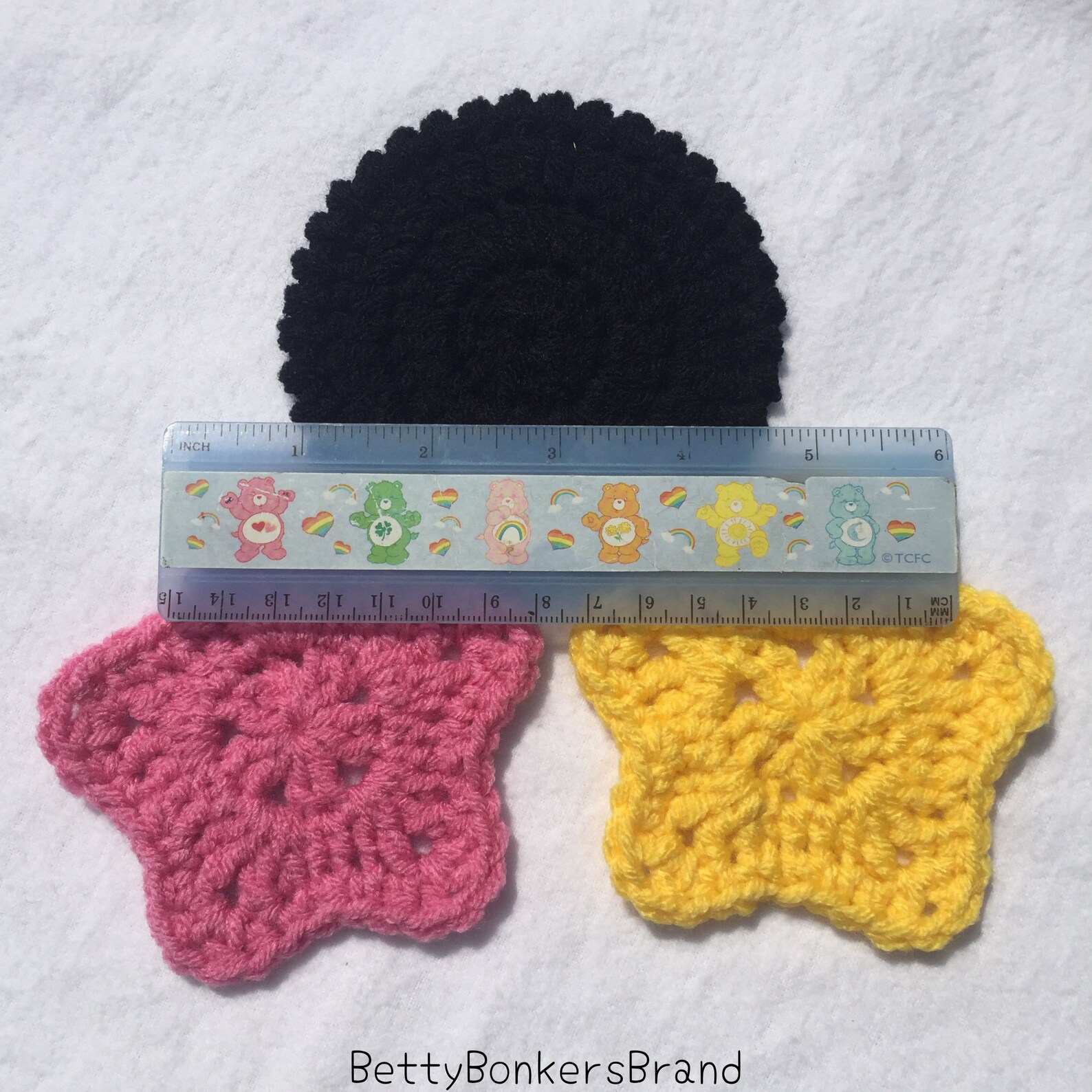 Crochet Soot Sprite Coasters: 4-pack; Dust Bunny W/ Konpeito- Crocheted ...