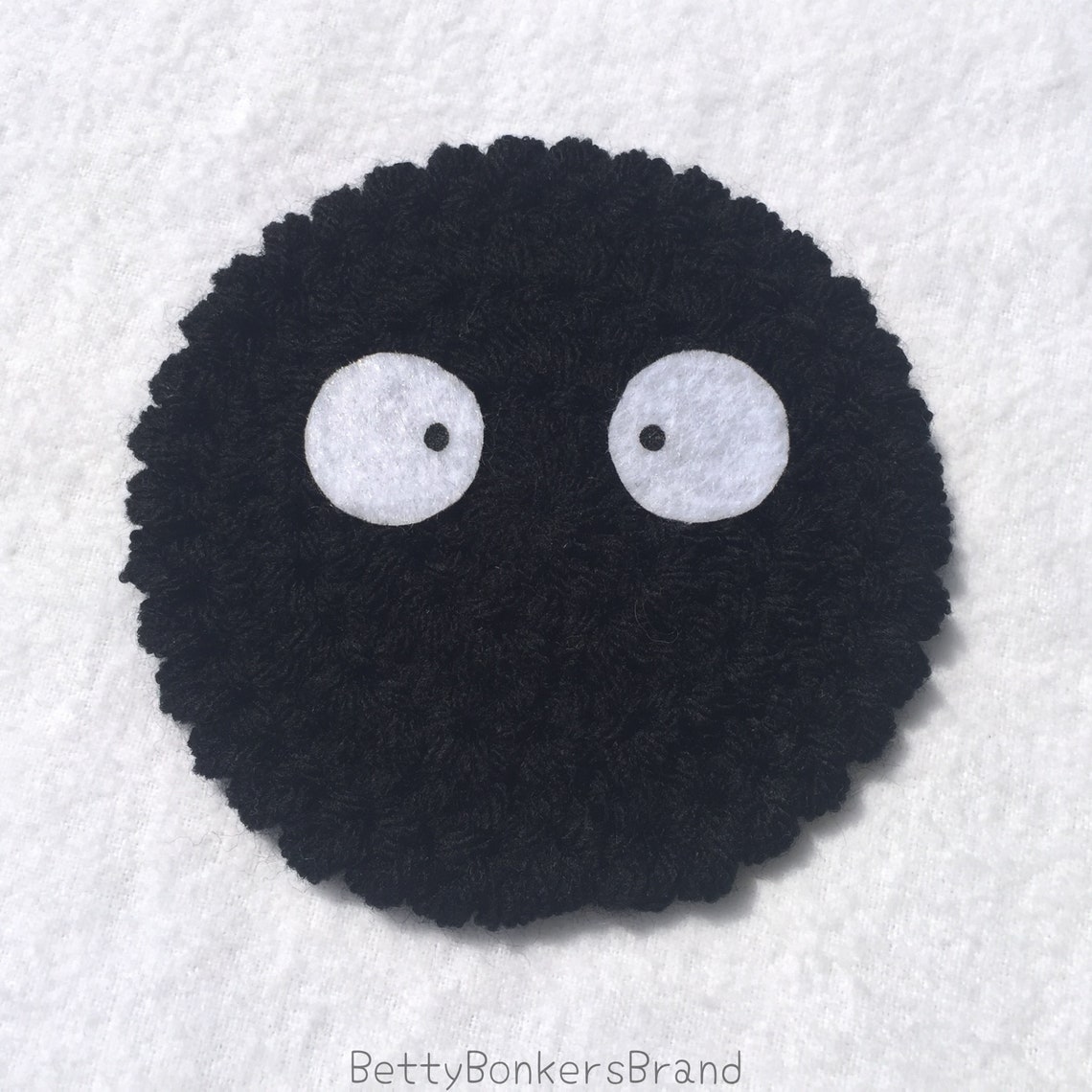 Crochet Soot Sprite Coasters: 4-pack; Dust Bunny W/ Konpeito- Crocheted ...