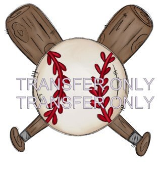 Softball & Bats Baseball and Bats Sublimation Transfer Ready | Etsy