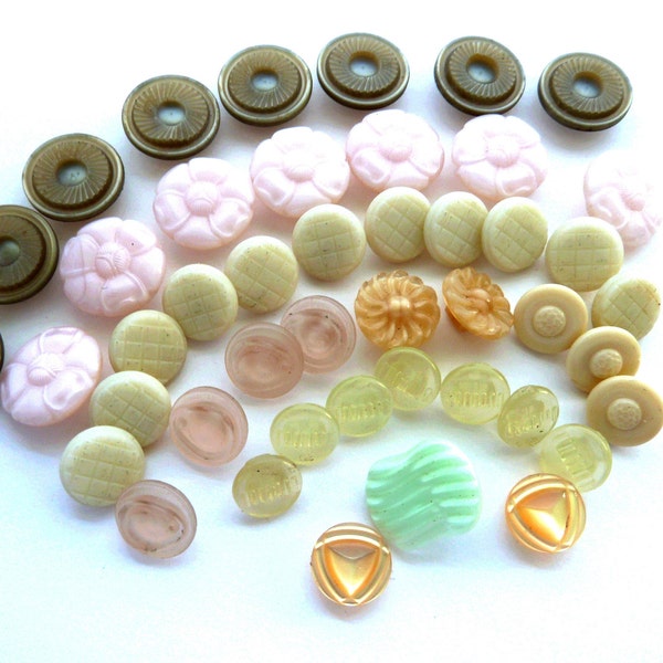 Pastel Pink Buttons - Etsy