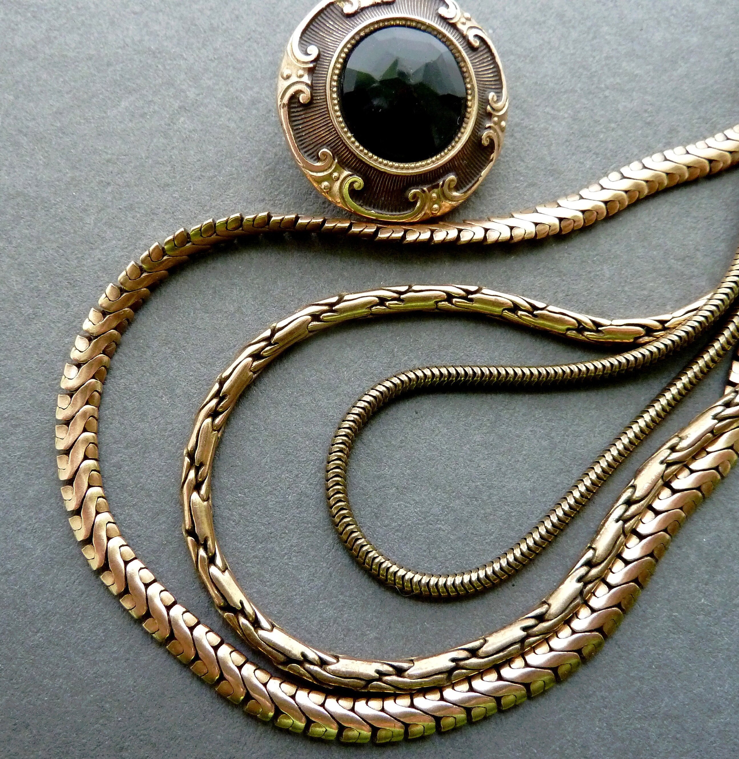 Large Jewelry Button Gold Black Button Ancient 1900s Button - Etsy