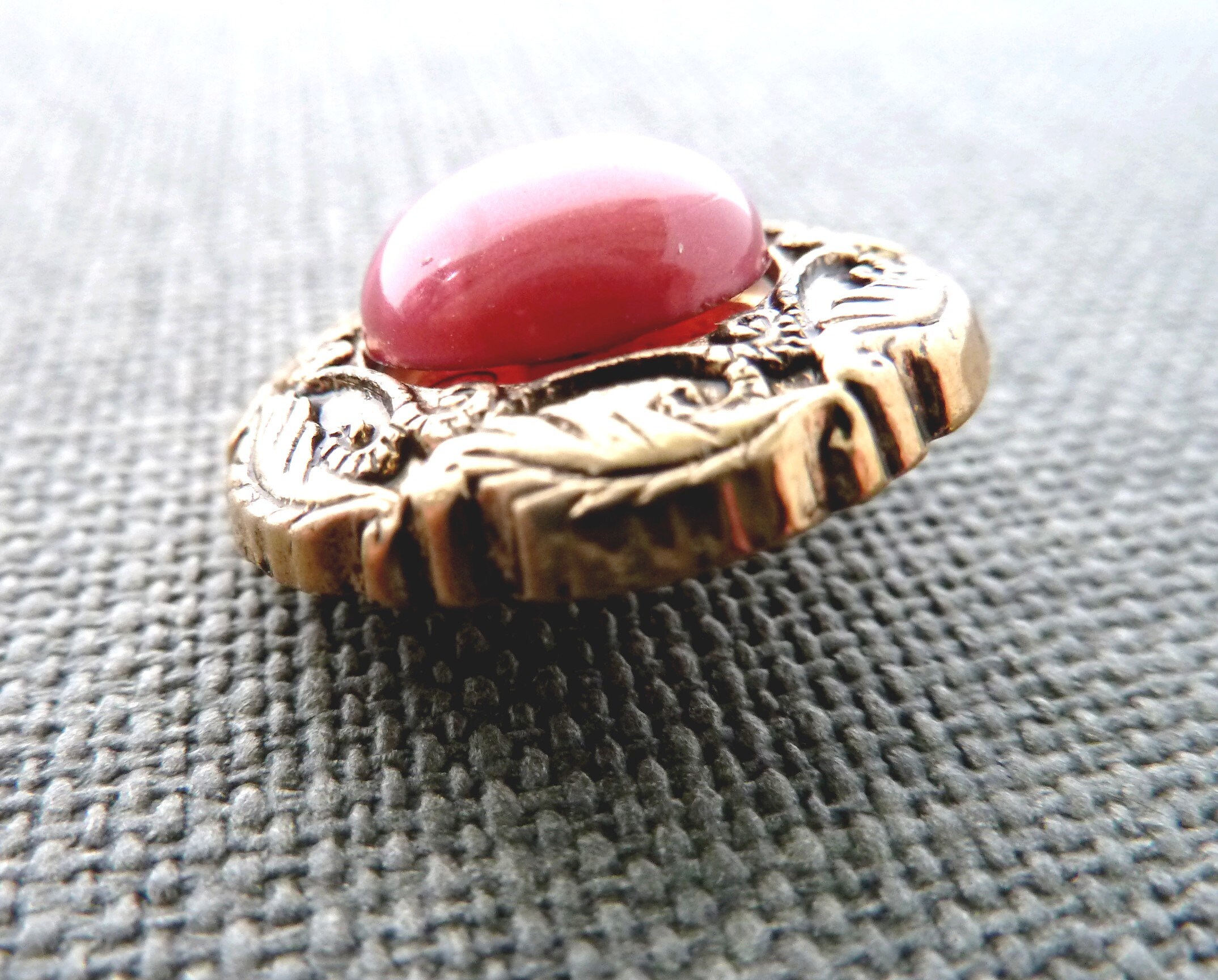 Pink Gold Button in the Clamour Style 1950s for Coat Vintage Style ...