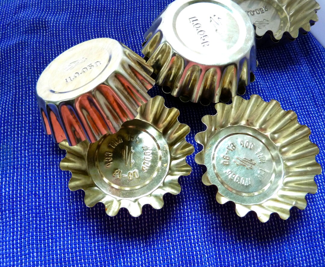 Vintage Aluminum Forms for Baking 2 Sets of 9/10 Mini Muffin Forms ...