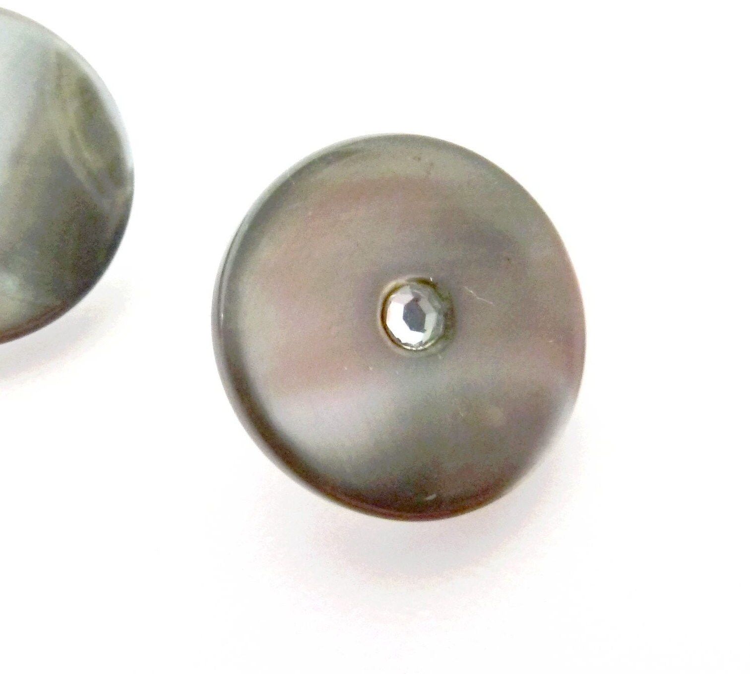 Ancient Mother of Pearl Buttons MOP and Crystals Buttons Set - Etsy