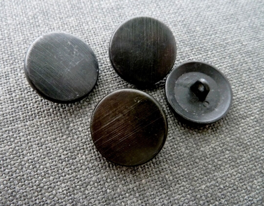 Metal Dark Gray Set of 4 Buttons 23mm Heavy Dense Metal Boho Style ...