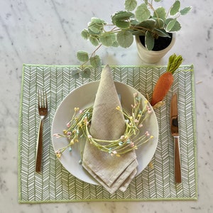 Placemats Green Waterproof Summer Spring Table - Etsy