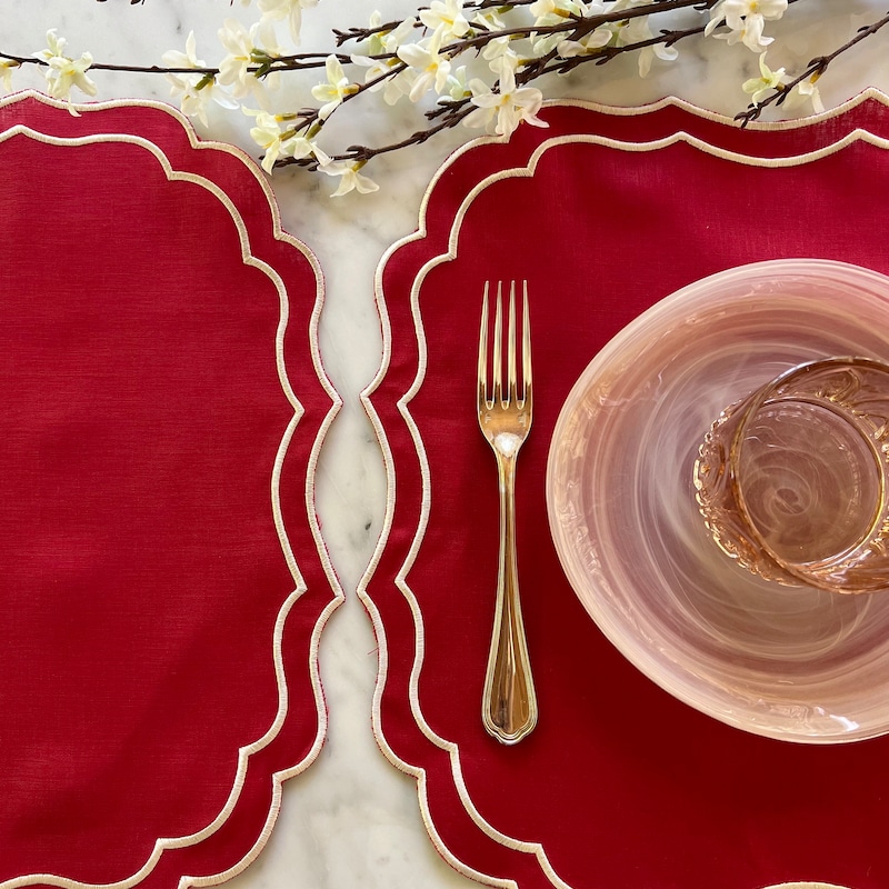 Red Placemat - Etsy