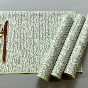 Placemats Green Waterproof Summer Spring Table - Etsy