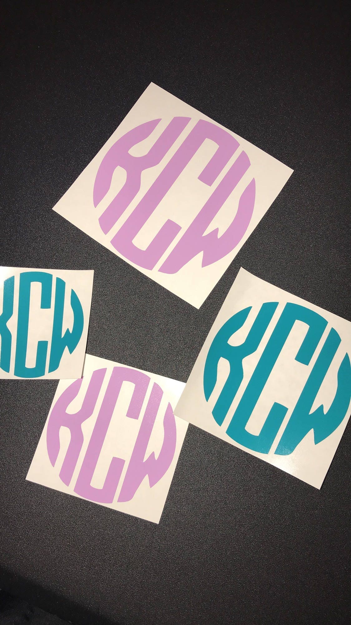 Monogram Vinyl Decal - Monogram Sticker - Monogram Car Decal - Yeti ...