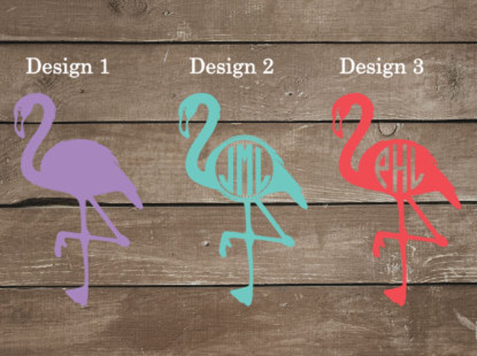 Flamingo Vinyl Decal - Flamingo Monogram - Flamingo Car Decal - Vinyl ...