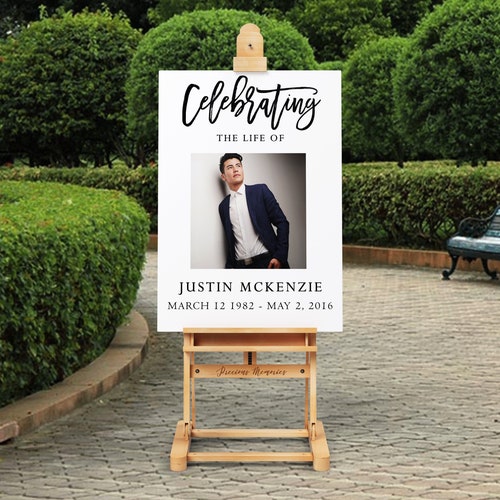 Editable Funeral Welcome Sign Celebration of Life Decoration - Etsy