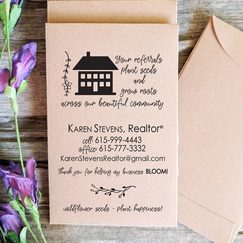 Business Referral Seed Packet Envelope Business Cards for - Etsy