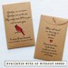 Cardinal Memorial Favors Celebration of Life Memento | Etsy