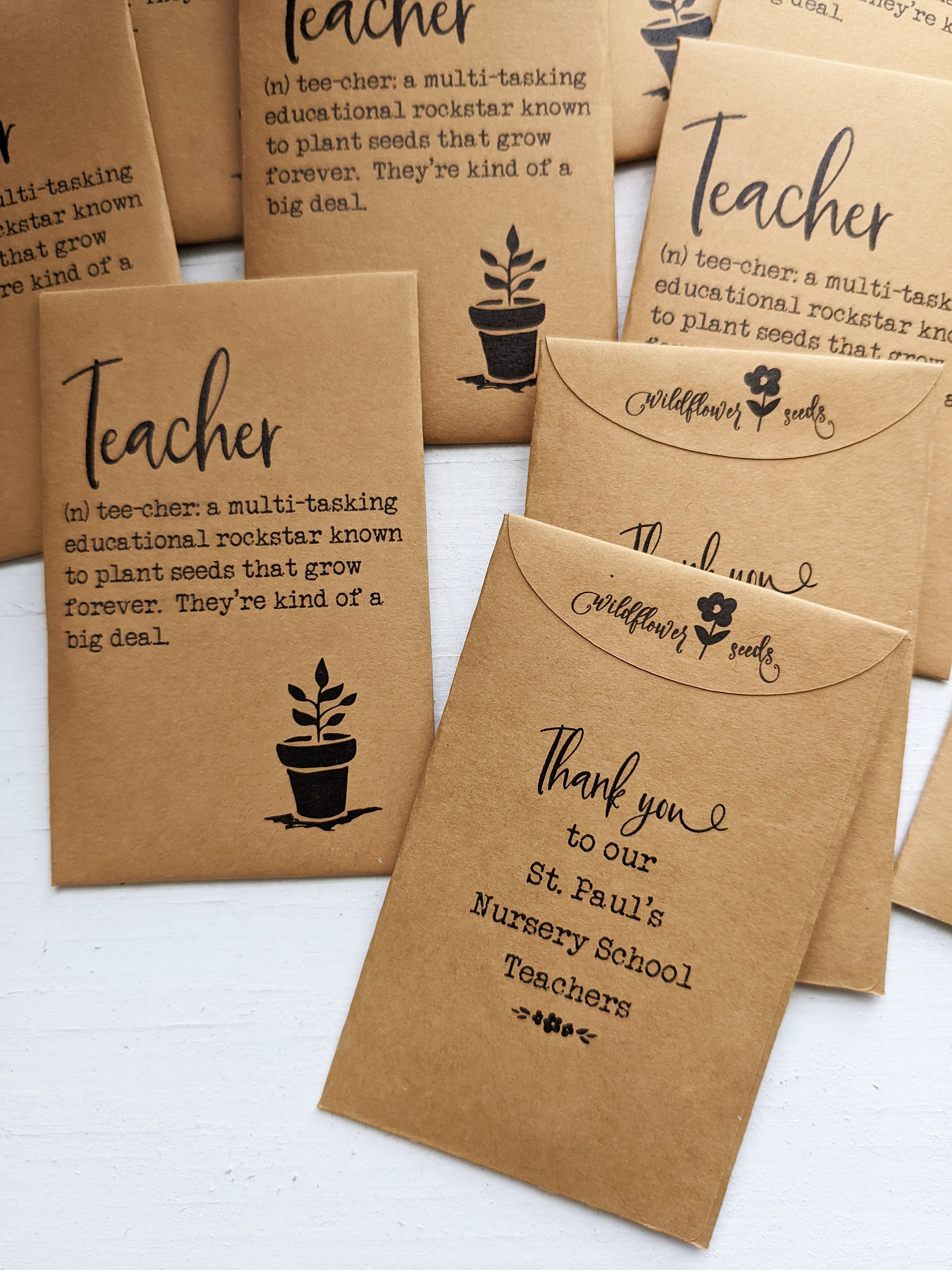 Teacher Appreciation Thank You Gift Seed Packet Teacher - Etsy