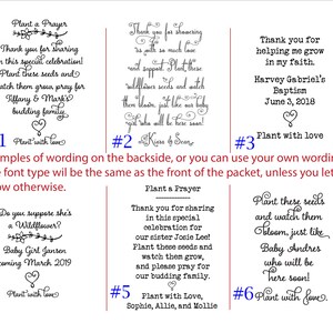 Christian Baby Shower Seed Packet Favor, Faith Plants the Seed, Custom ...