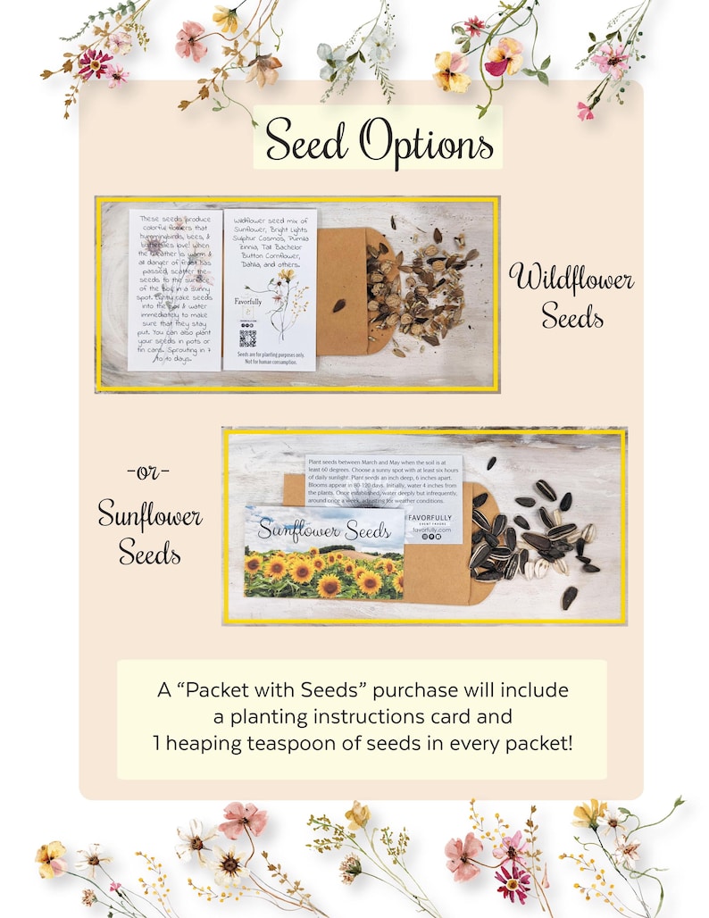 Christian Baby Shower Seed Packet Favor, Faith Plants the Seed, Custom ...