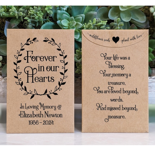Memorial Seed Packet - Etsy