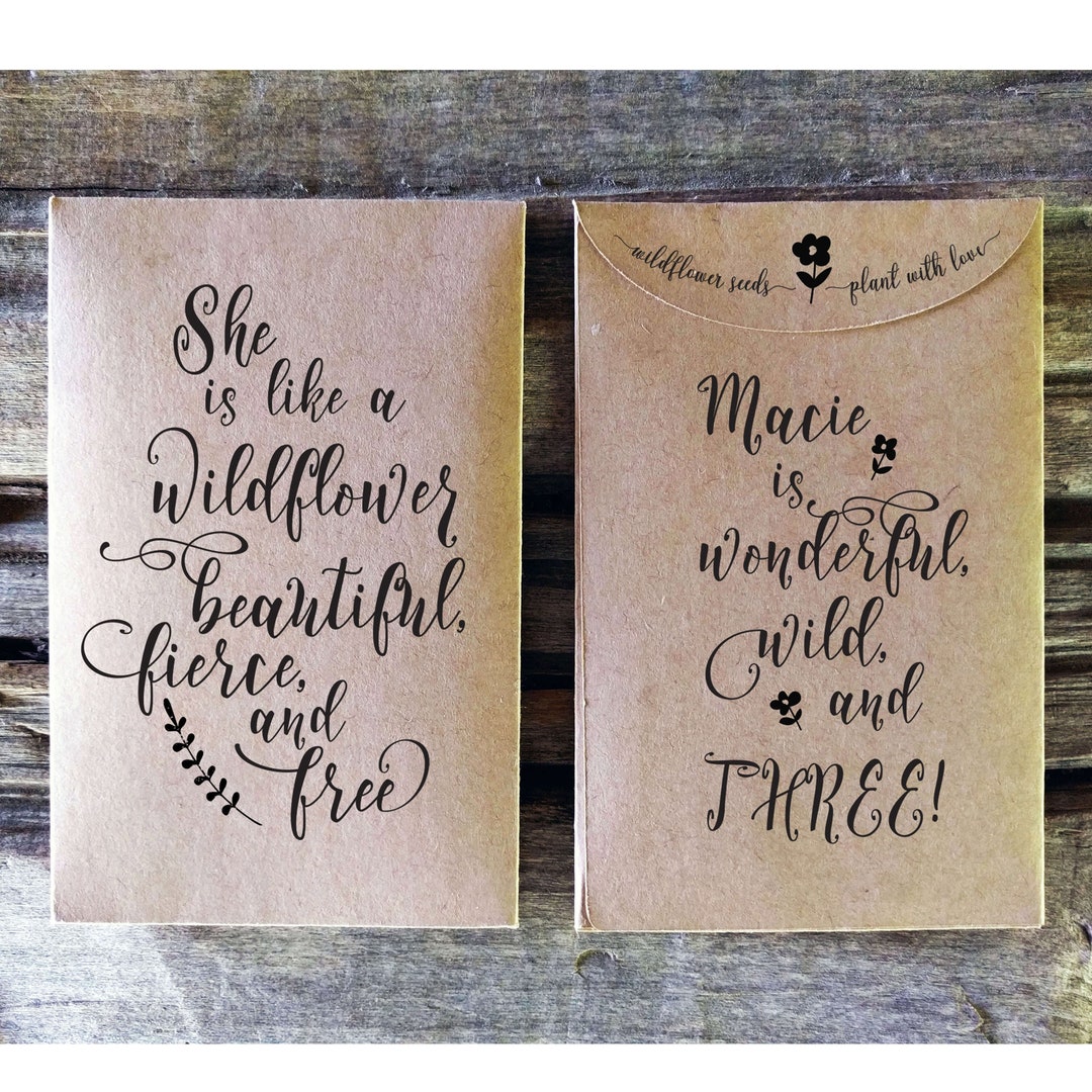 She is Like a Wildflower Birthday Party Seed Packet Favors ...