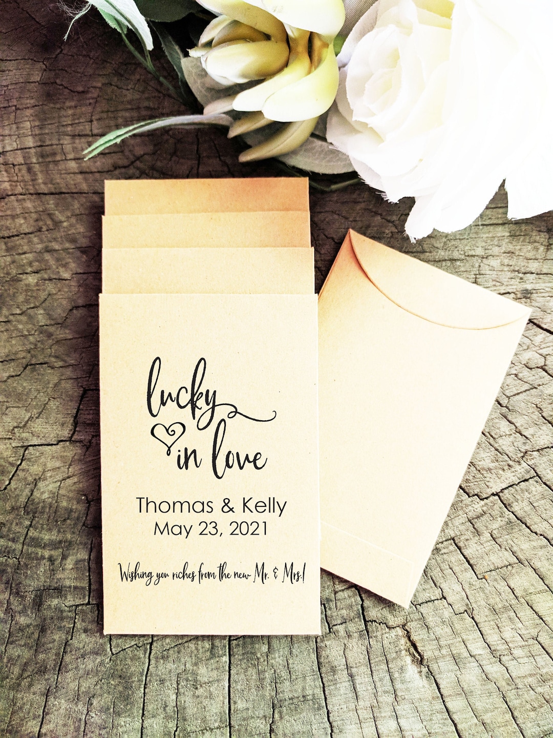 Personalized Lottery Ticket Envelope Wedding Favor Vegas Theme, Custom ...
